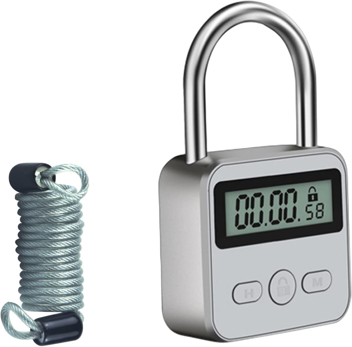 Amazon.com: 99 Hours Max Time Lock - Time Out Padlock Flexible Braided ...