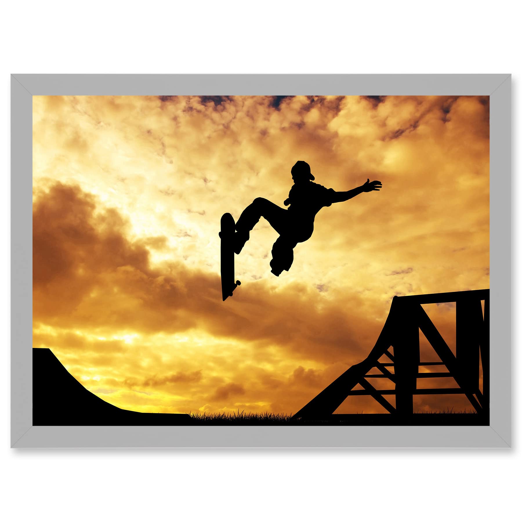 Skateboard Silhouette Sunset