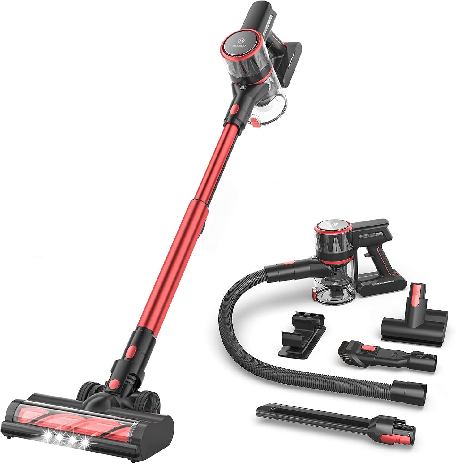 Amazon.com: MOOSOO Cordless Vacuum Cleaner 23Kpa Strong Suction 2 in 1 ...