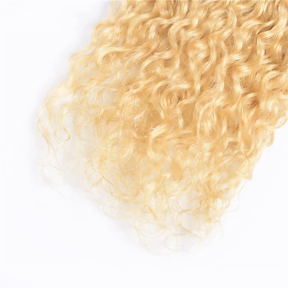 Paquetes de cabello humano rubio 613 mechones rizados rubio miel 16 18 ...