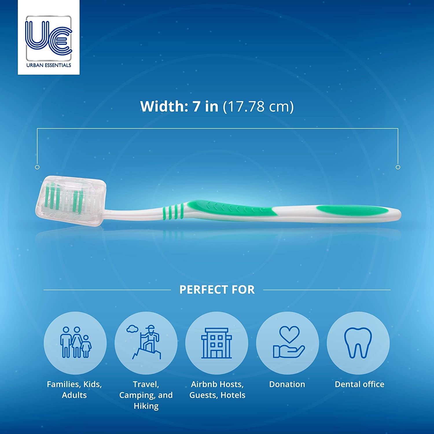 Urban Essentials Bulk Toothbrush Pack with Covers | Premium Quality ...