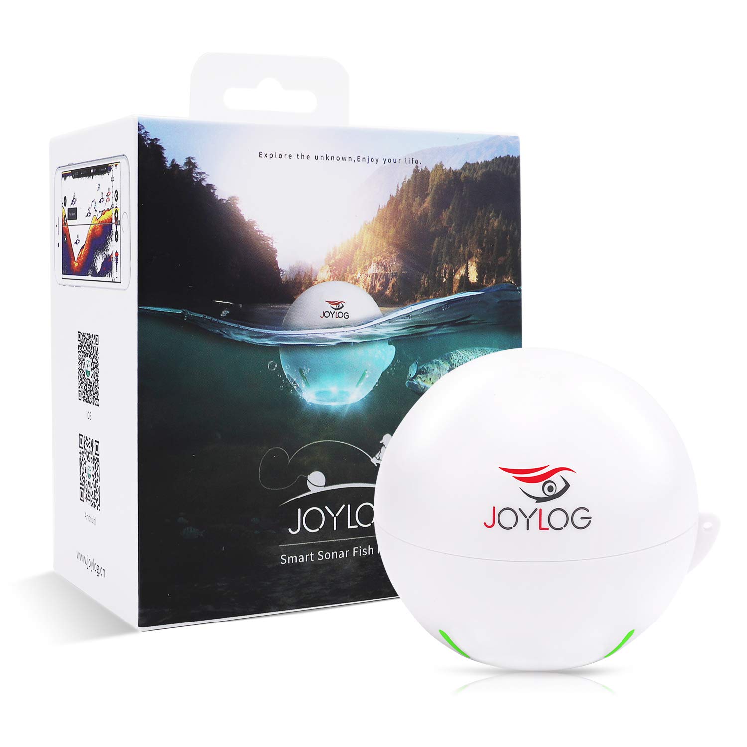 JOYLOG Portable Wireless Bluetooth Fish Finder Smart Sonar Depth Finder ...