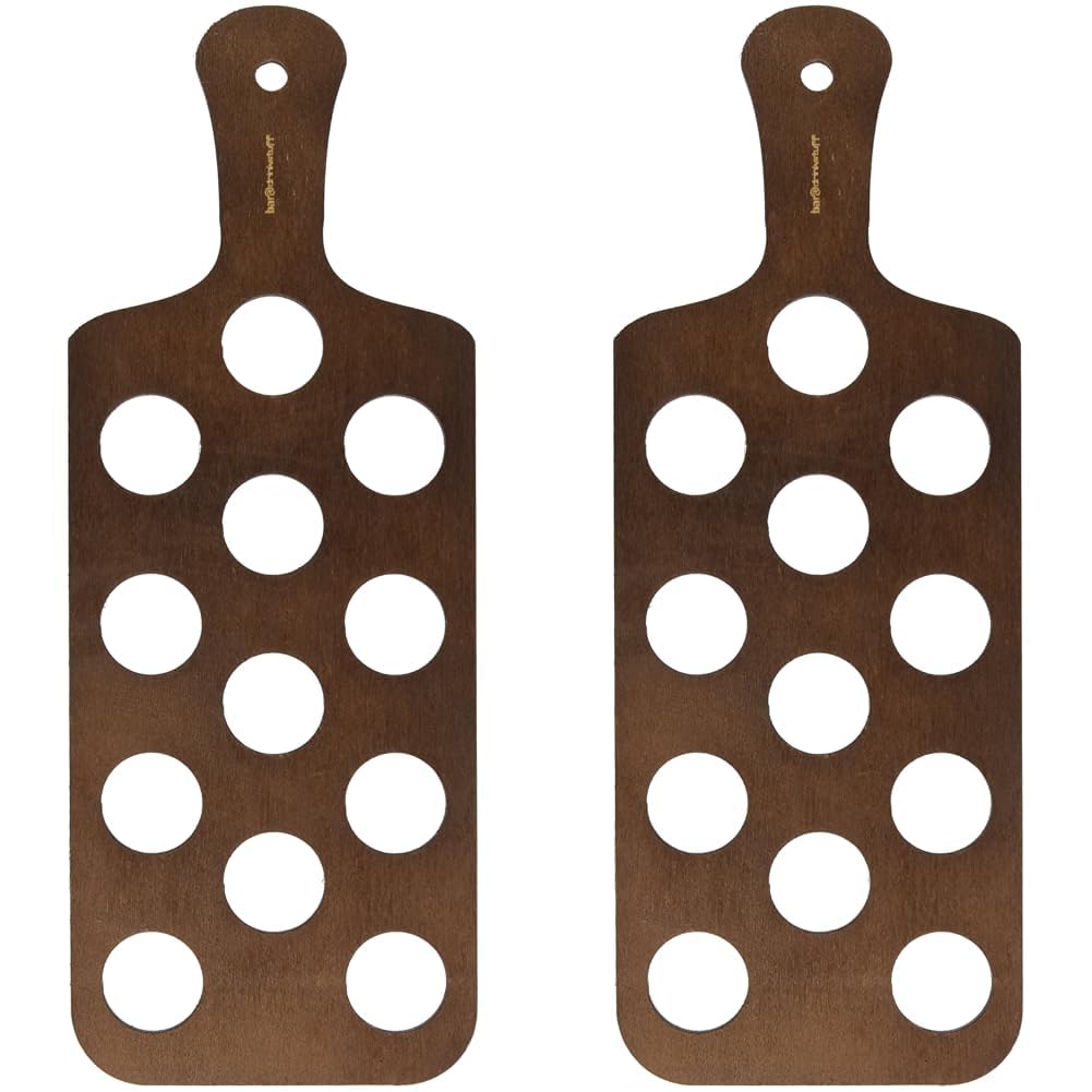 Pine Shot Paddle Board to Hold 12 Shot Glasses - Wooden Shot Flights ...