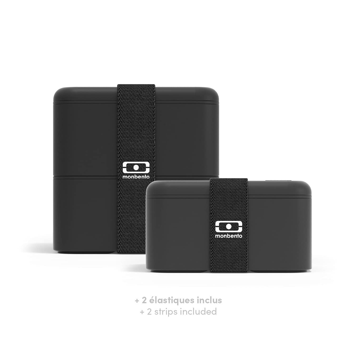Buy MONBENTO - Large Bento Box MB Square Onyx with Compartments Made in ...