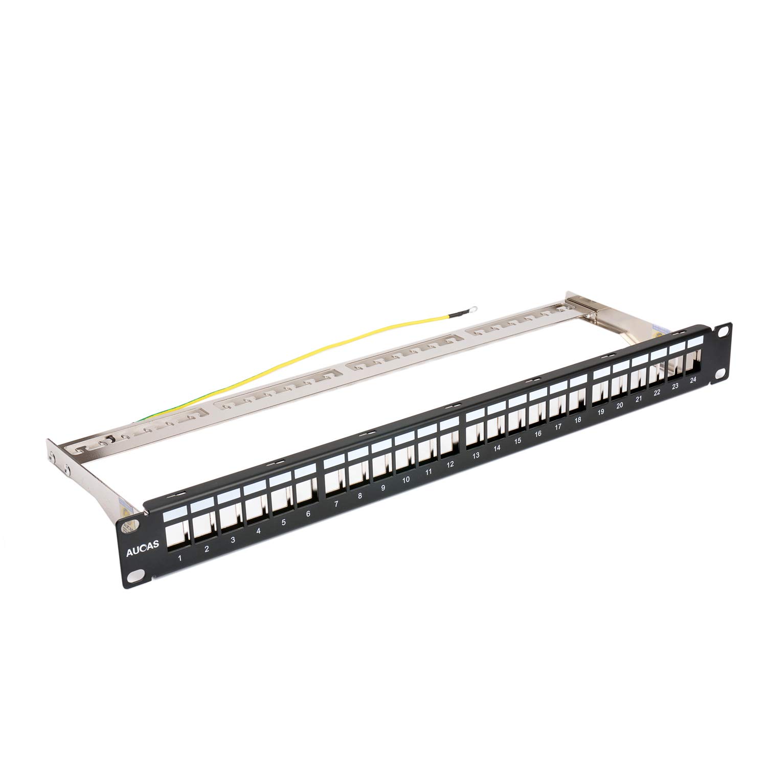 Buy Cat6A 24 Ports FTP Patch Panel Frame Modular Blank Patch Panel Wall ...