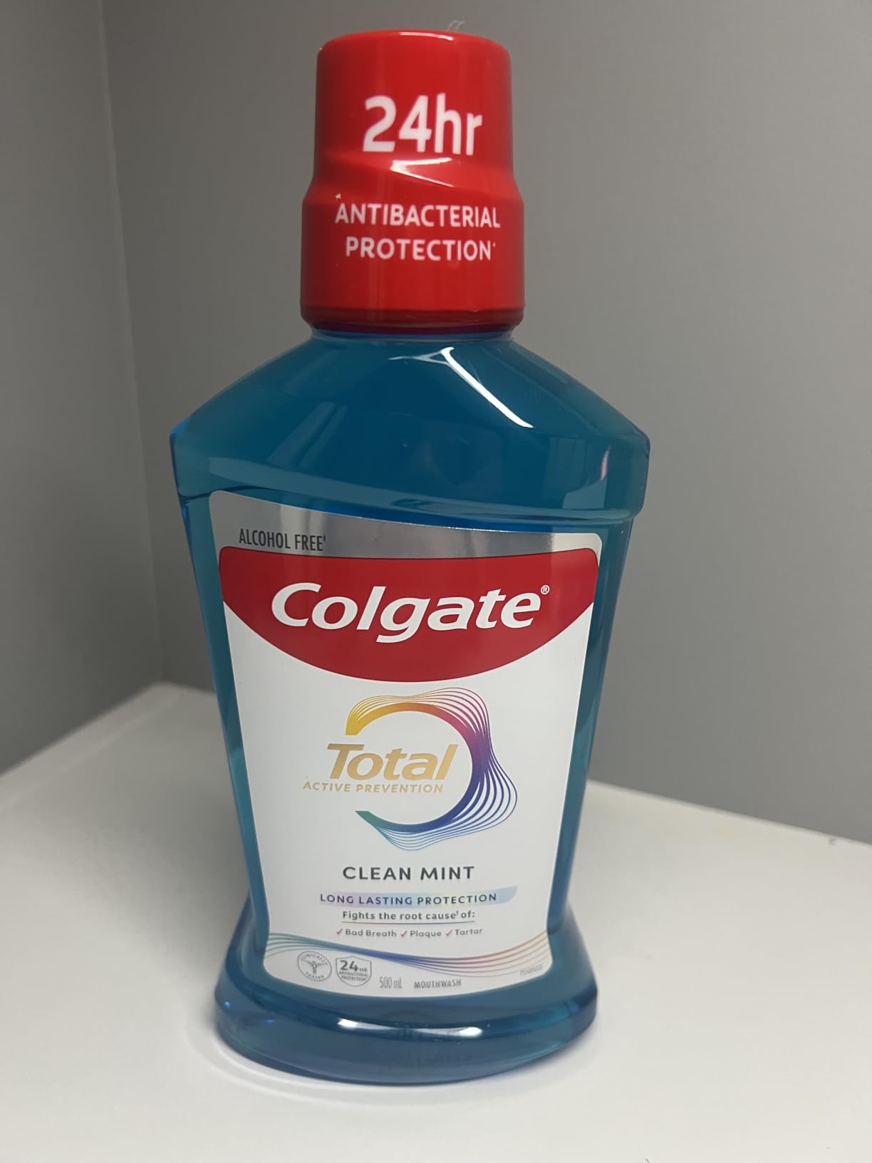 Colgate Total Active Prevention Clean Mint Mouthwash, 500mL : Amazon ...