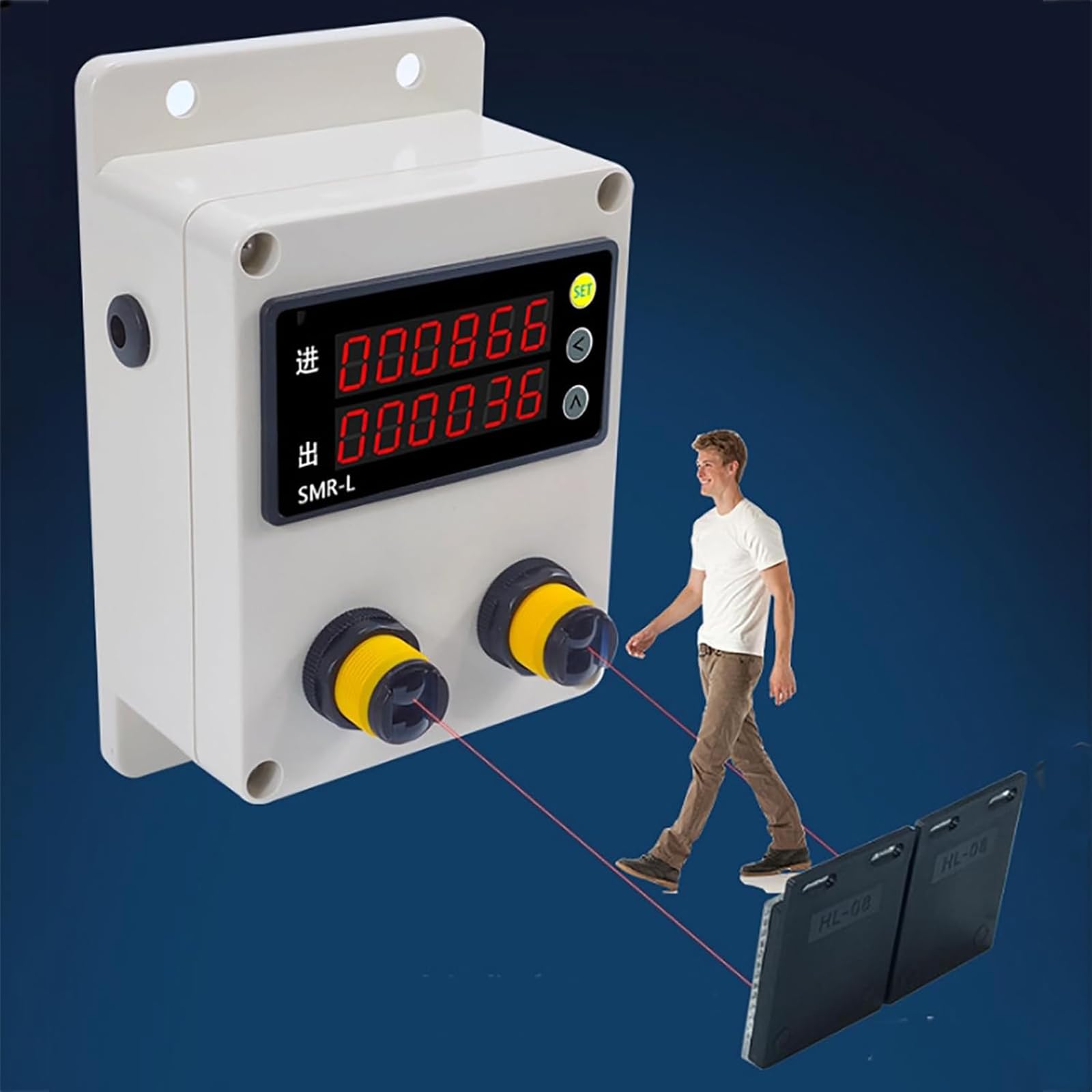 Ericat Smart Traffic Counter Retail People Counter Digital Visitor ...