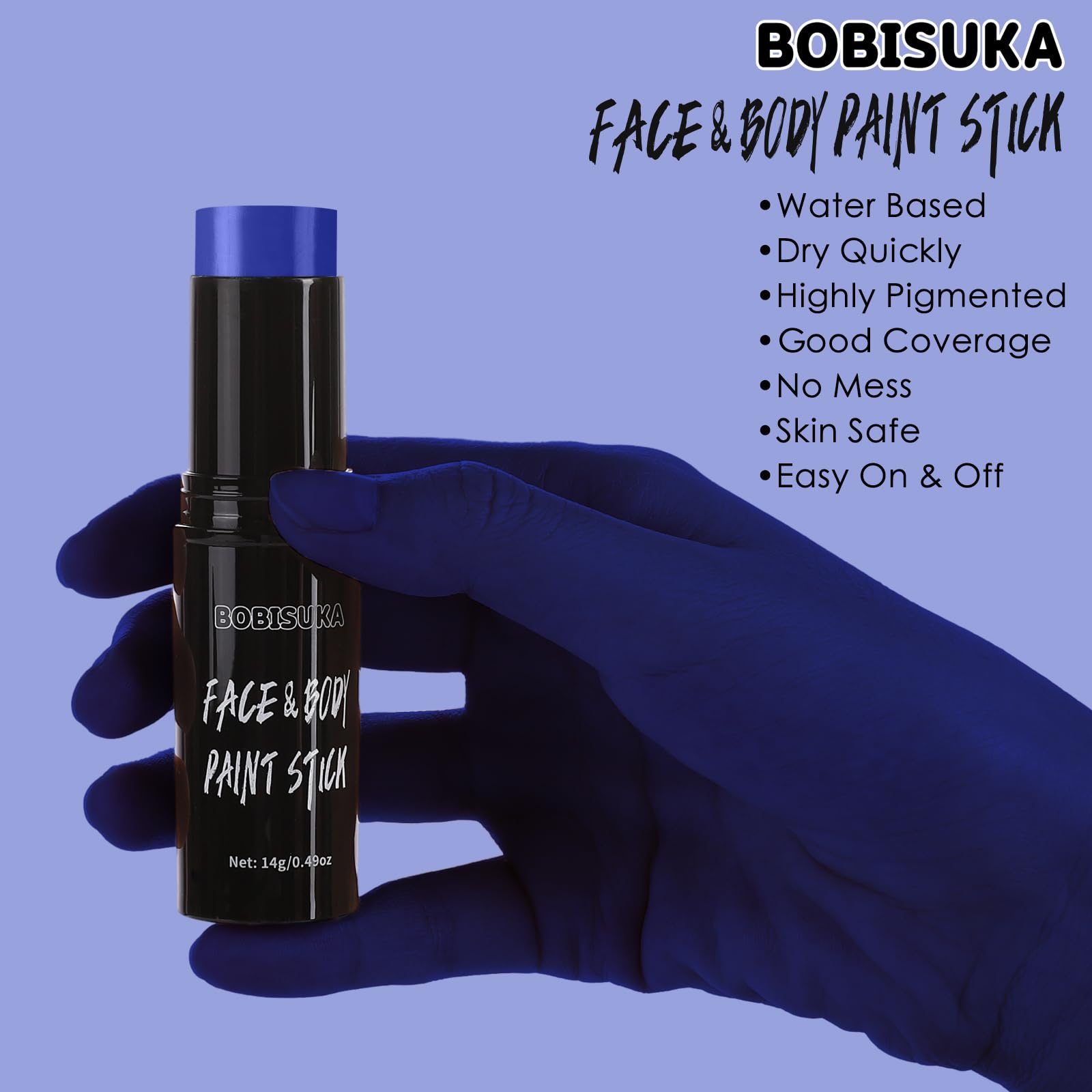 Snapklik.com : Blue Face Body Paint Stick Dark Blue Eye Black Sticks ...