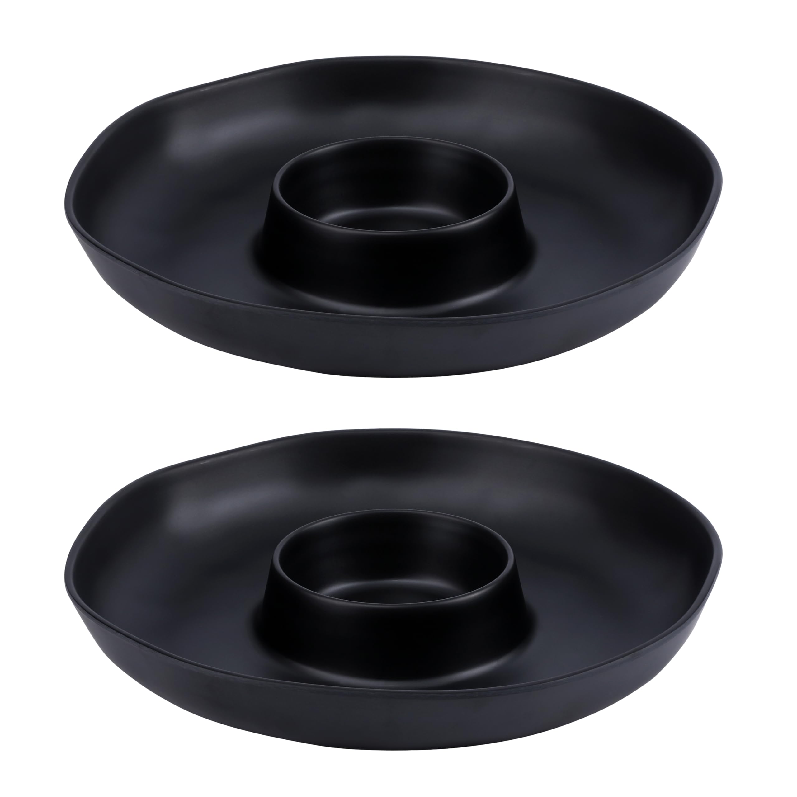 Amazon.com: ZAROCRUS Chip & Dip Serving Set, 2 PCS Divided Cheeses ...