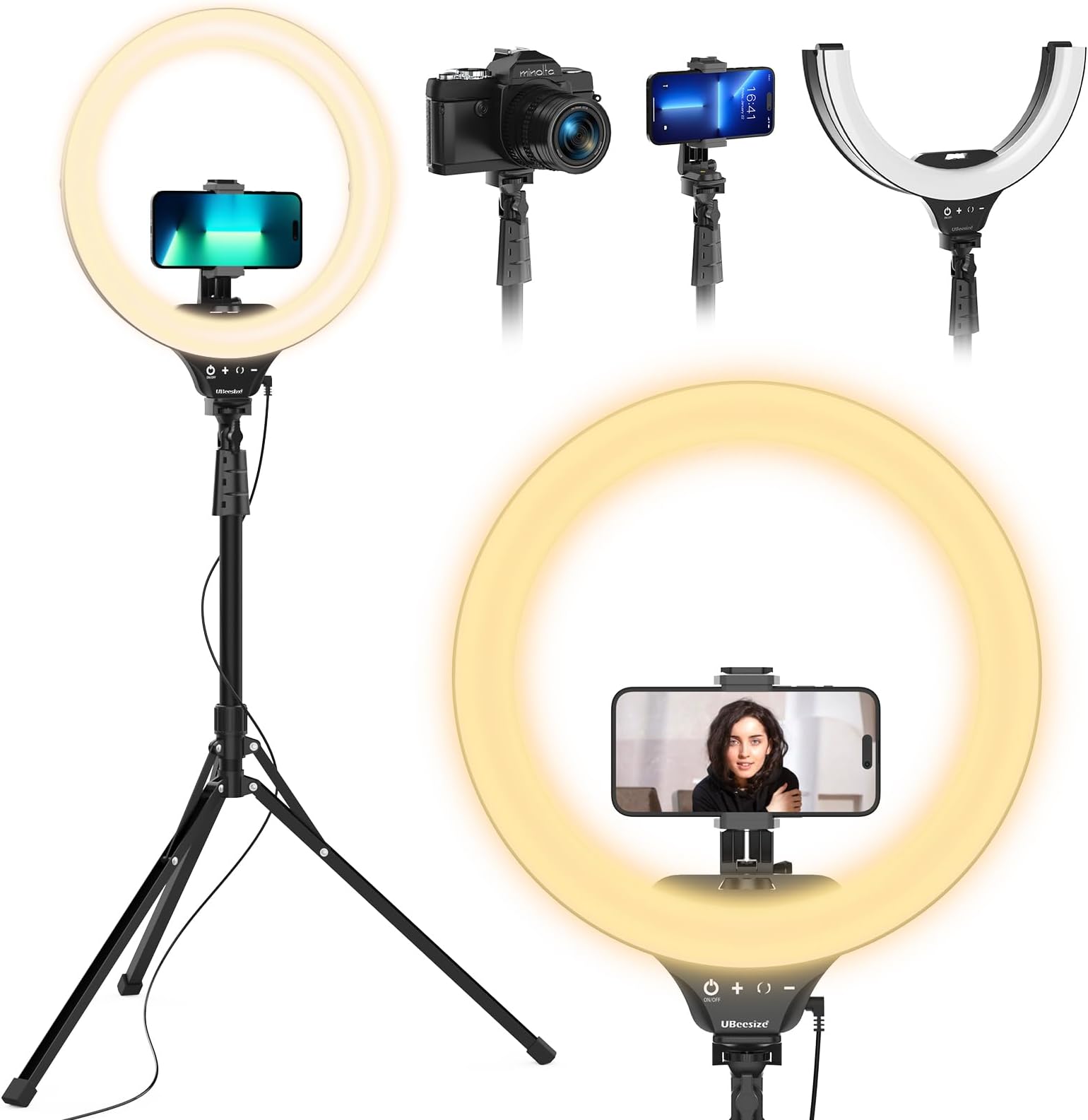 Amazon.com: 13 inch Ring Light with Floor Stand(Ringlight Kit Totally ...