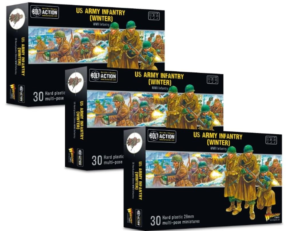 Warlord Games US Army (Winter) Infantry Company – 28mm Scale Plastic ...