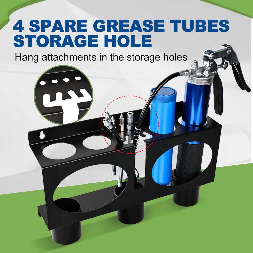 JDMON Grease Gun Holder Compatible with 2 Grease Guns, Grease Gun Rack ...