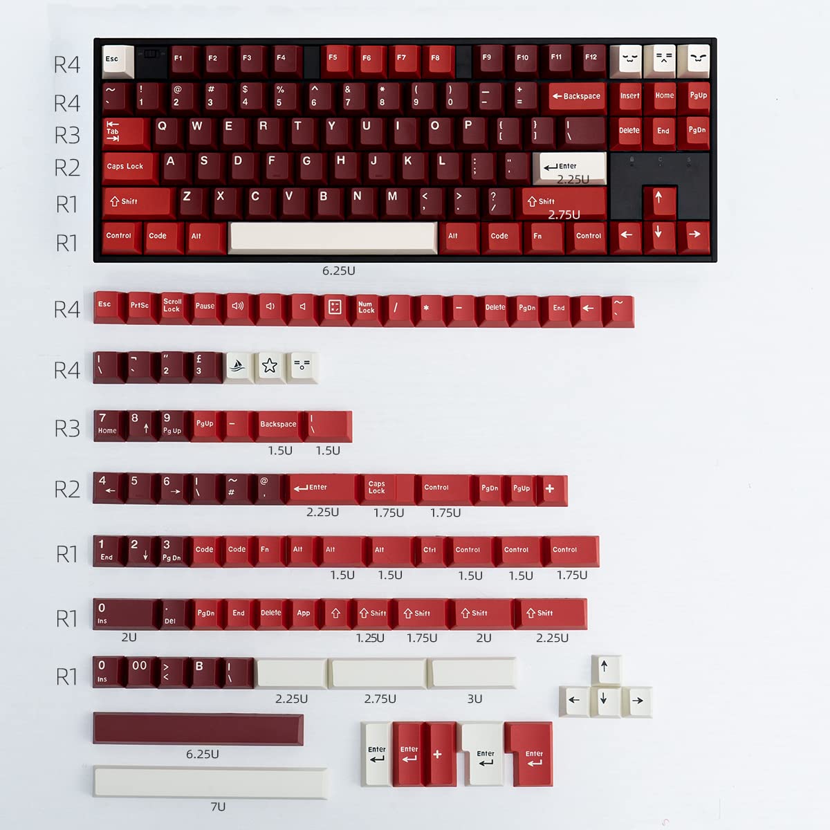 mintcaps Jamon Keycaps Set 173 Keys Cherry Profile Doubleshot Custom ...