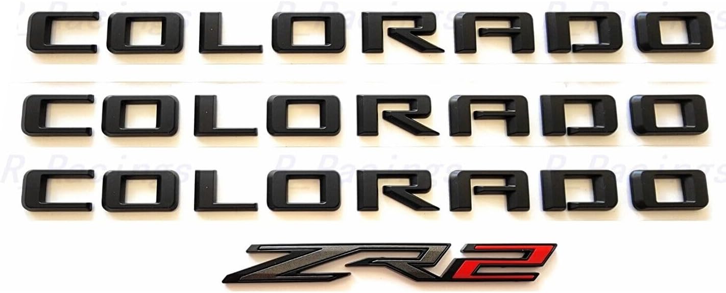 Amazon.com: 4X 2021 +Colorado ZR2 Emblems Badge 3D Door Tailgate ...
