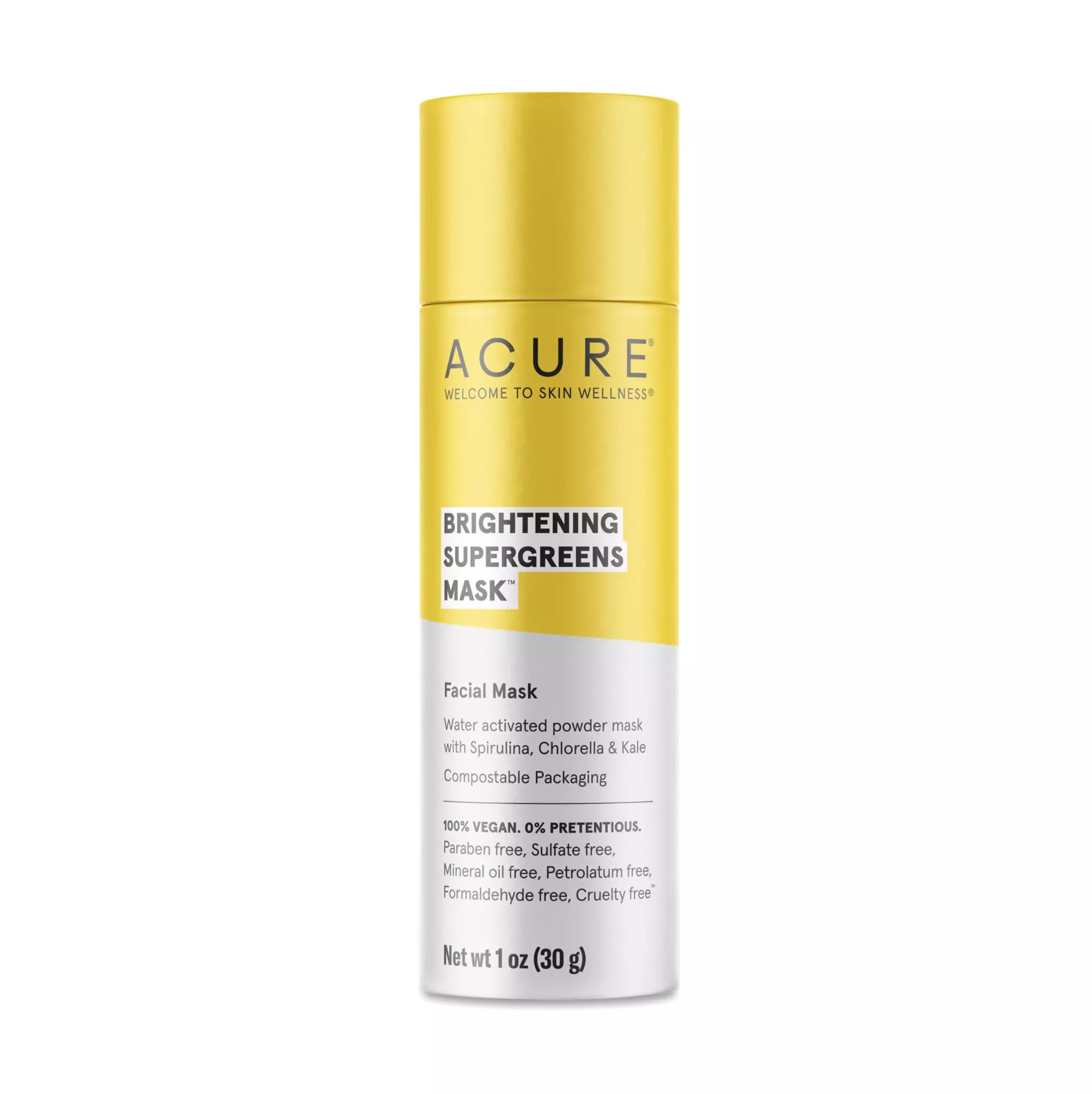 Amazon.com : Acure Brightening Supergreens Mask - Concentrated Green ...