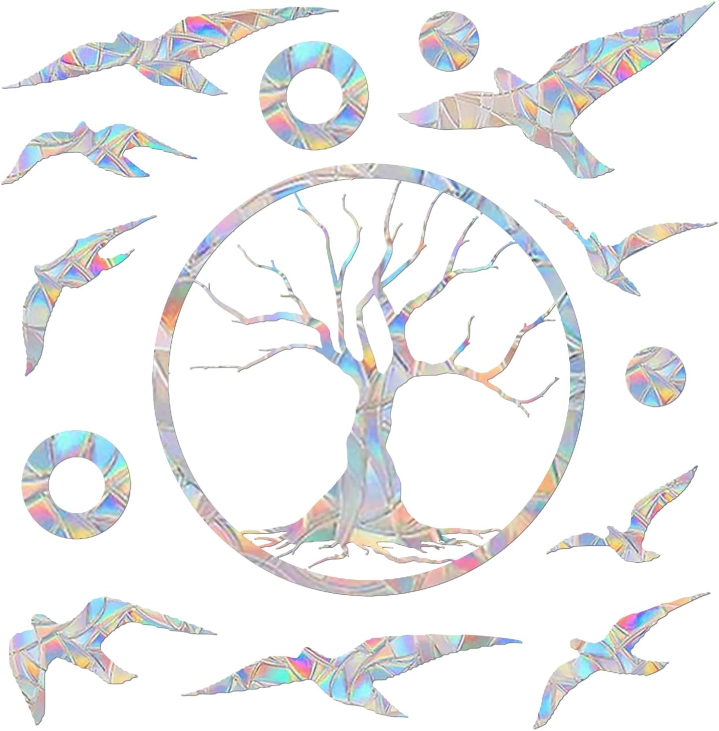 Amazon.com: Tiz Tlloz 57 Pieces Window Clings for Birds - Anti ...