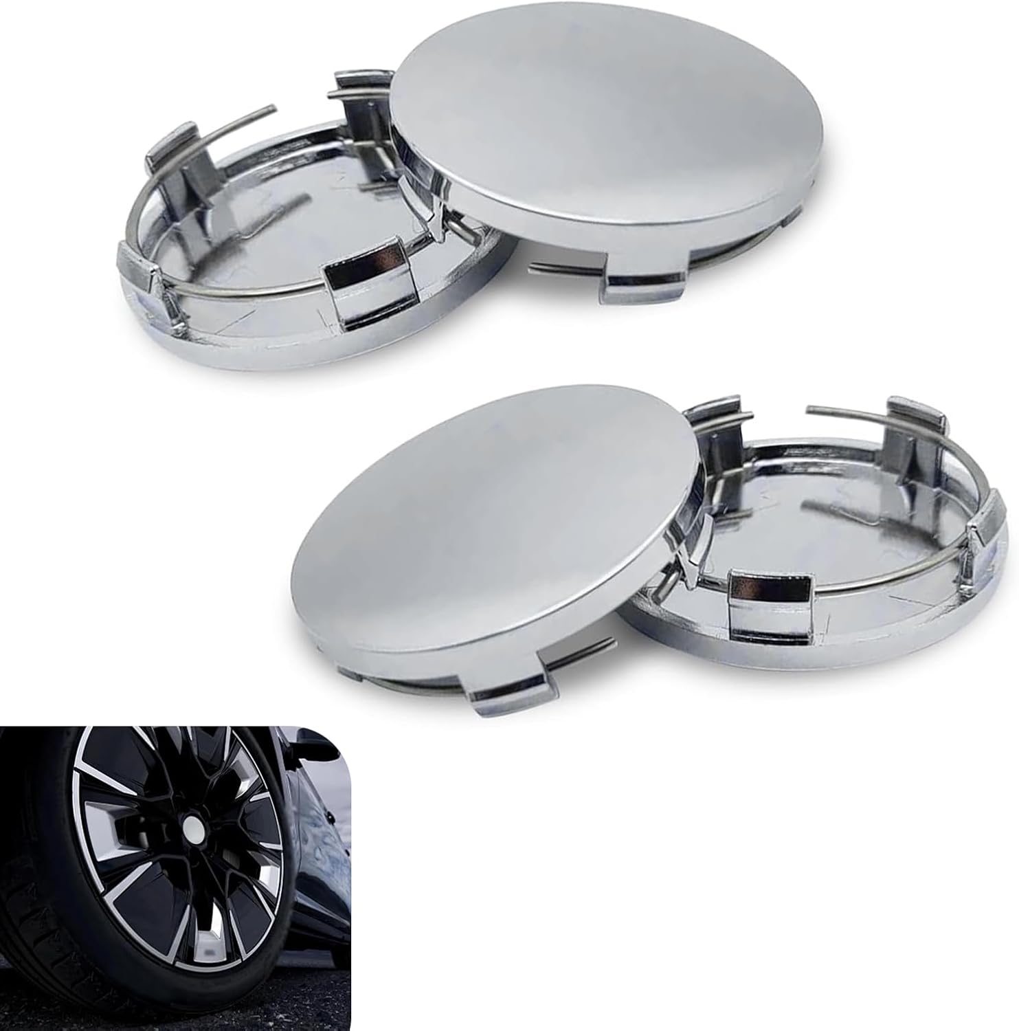 Amazon.com: Sephile 4 PCS Car Wheel Center Hub Cover, Snap-On Plastic ...