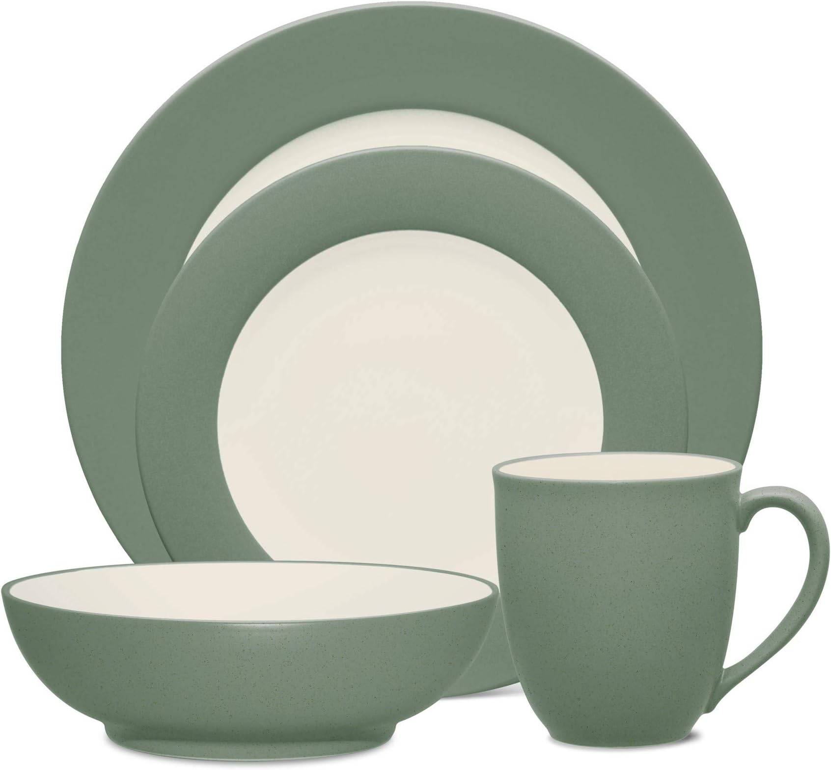 Amazon.com | Noritake Colorwave Graphite 4-Piece Colorware Rim Place ...