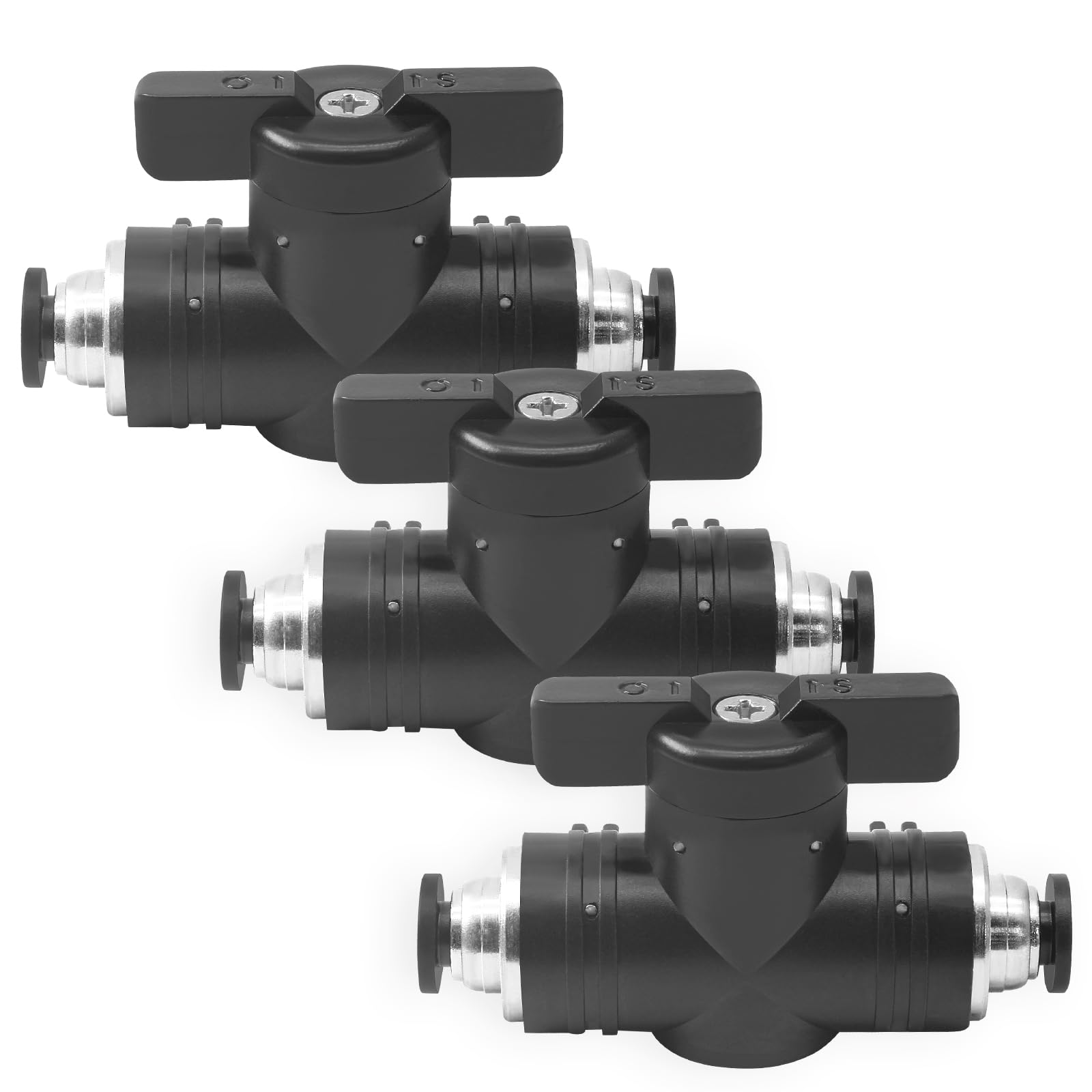 Snapklik.com : 3 Pcs Pneumatic Ball Valve 4mm OD Push To Connect ...