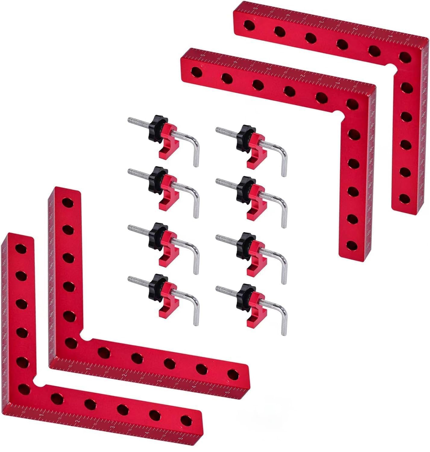 90 Degree Clamps for Woodworking, Corner Clamps,4Pack 5.5Inch Aluminum ...