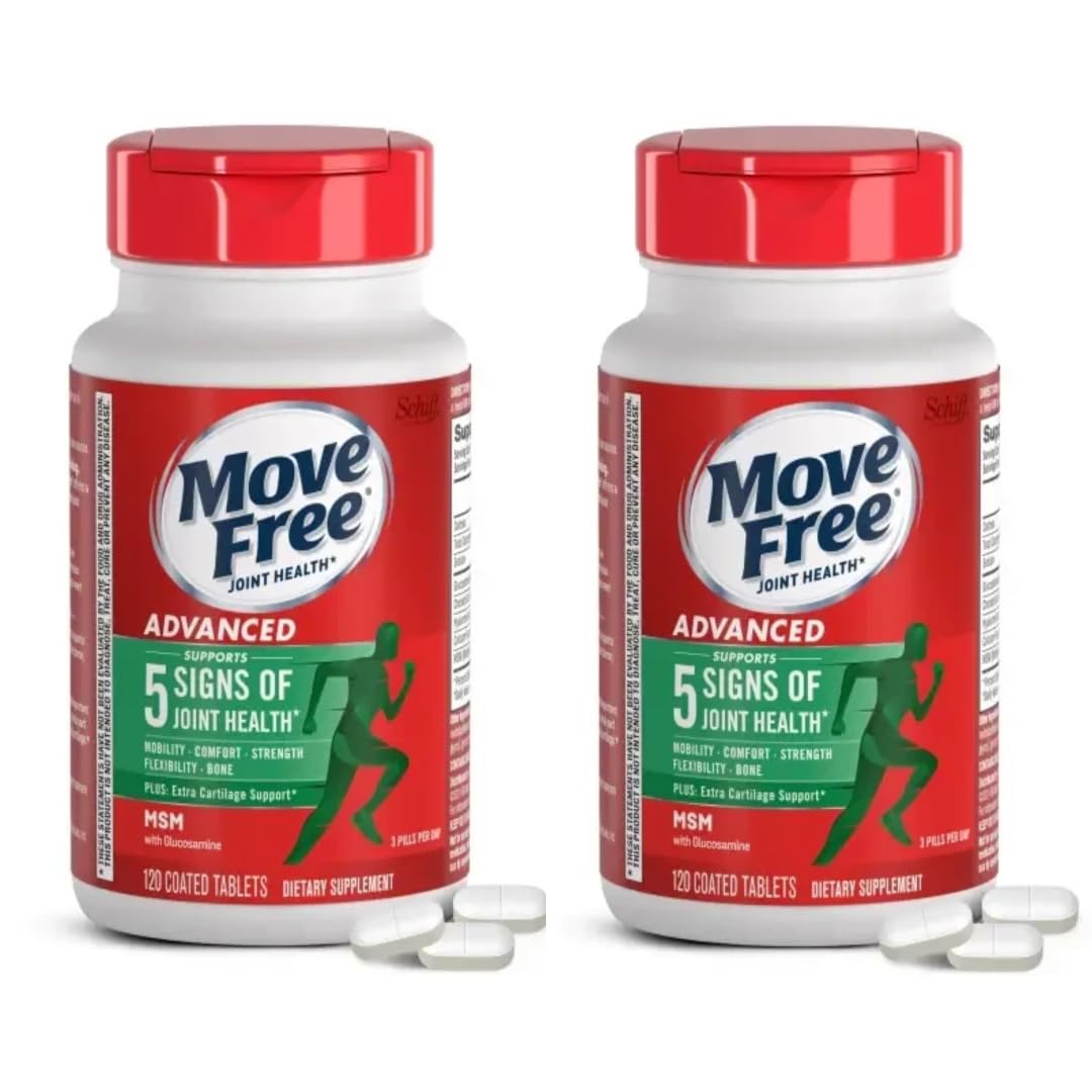 Move Free Advanced Plus MSM, 120 tablets - Joint Health Supplement with ...