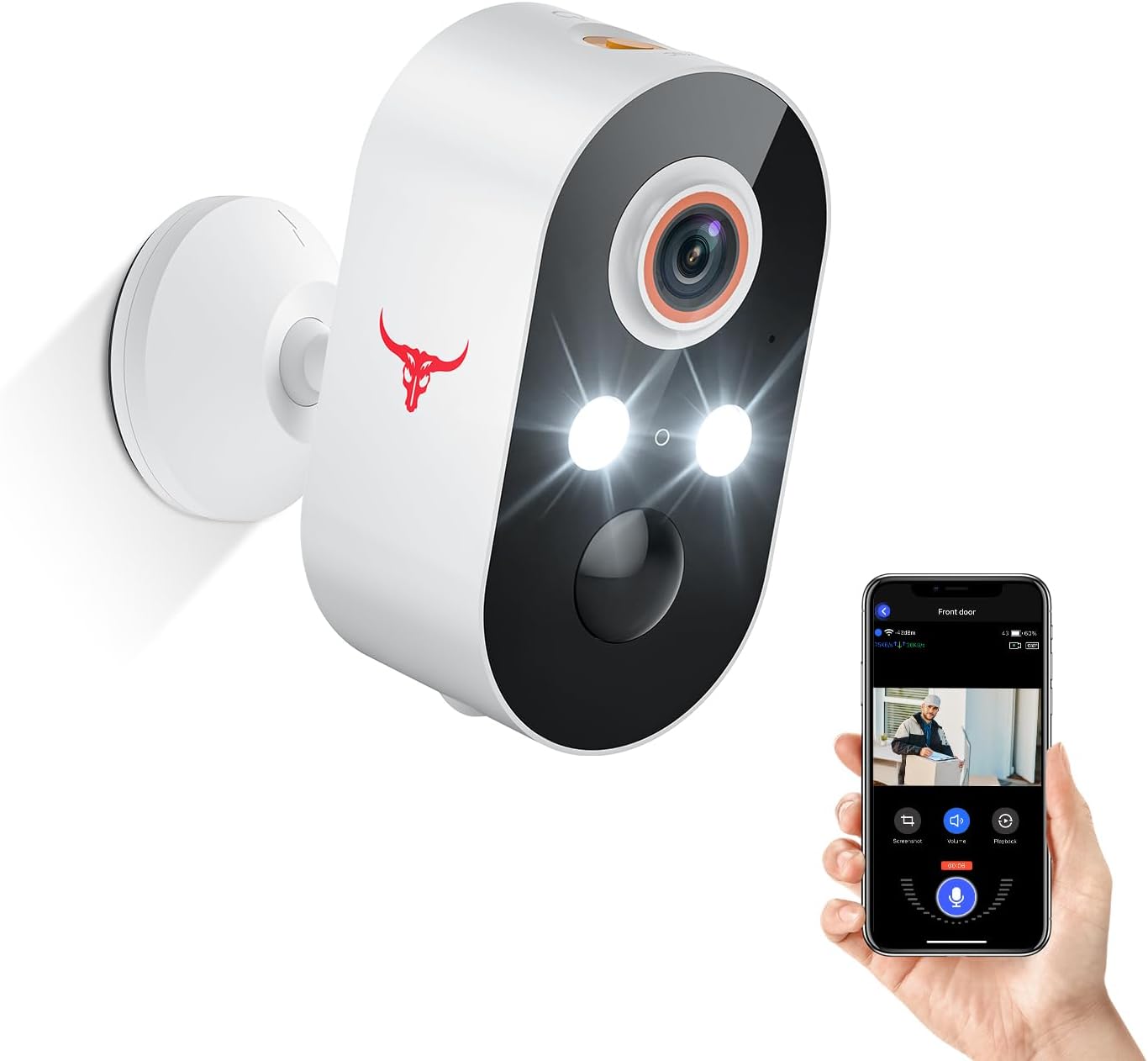 Amazon.com : BotMelt 1080P Security Camera Wireless Outdoor with AI ...