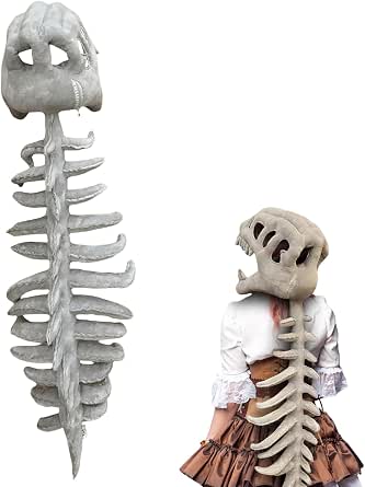 Amazon.com: Realistic Dinosaur Skeleton Costume Set, Halloween Cosplay ...