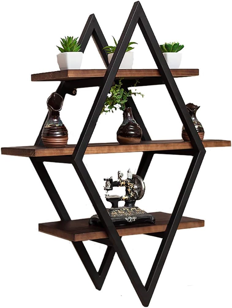Amazon.com: ZSH-zwj Floating Shelf Frame Shelves Wall Mounted Wooden ...