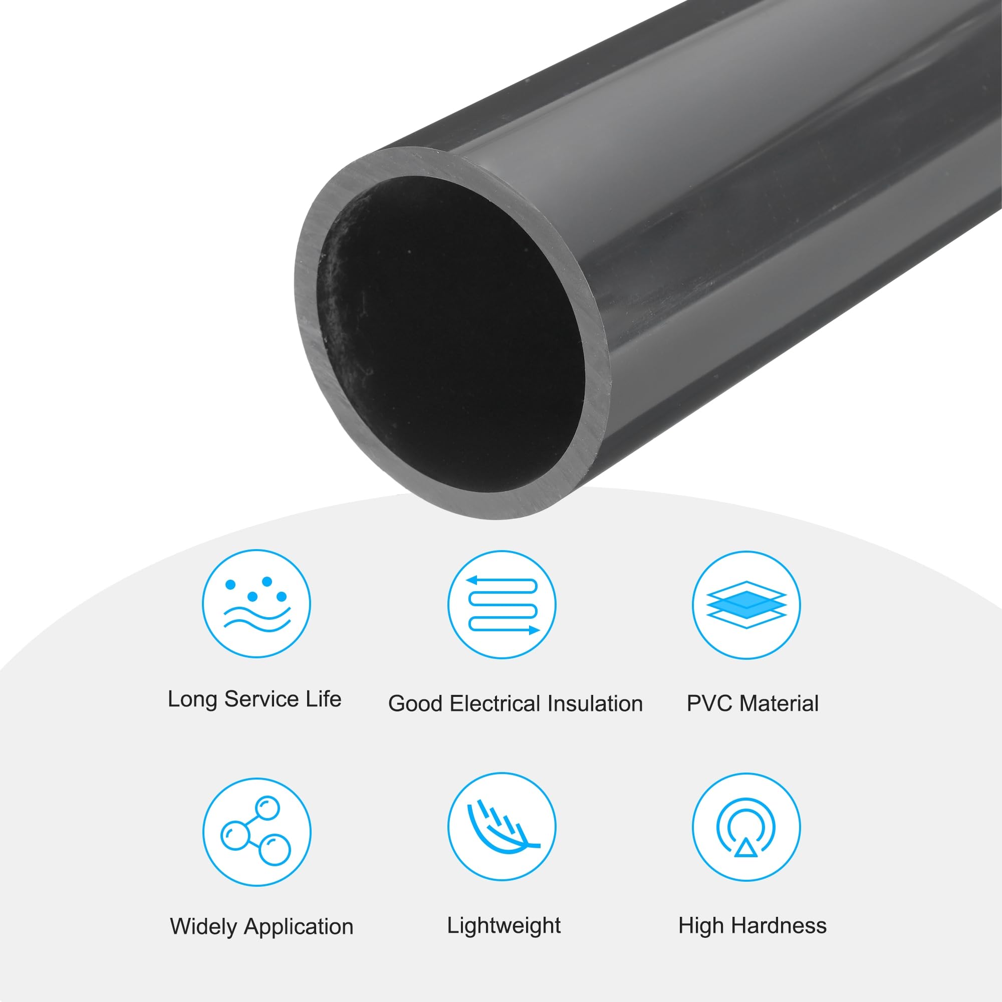 Snapklik.com : MECCANIXITY PVC Rigid Tube Round Pipe Hardware Tubing 63.8mm