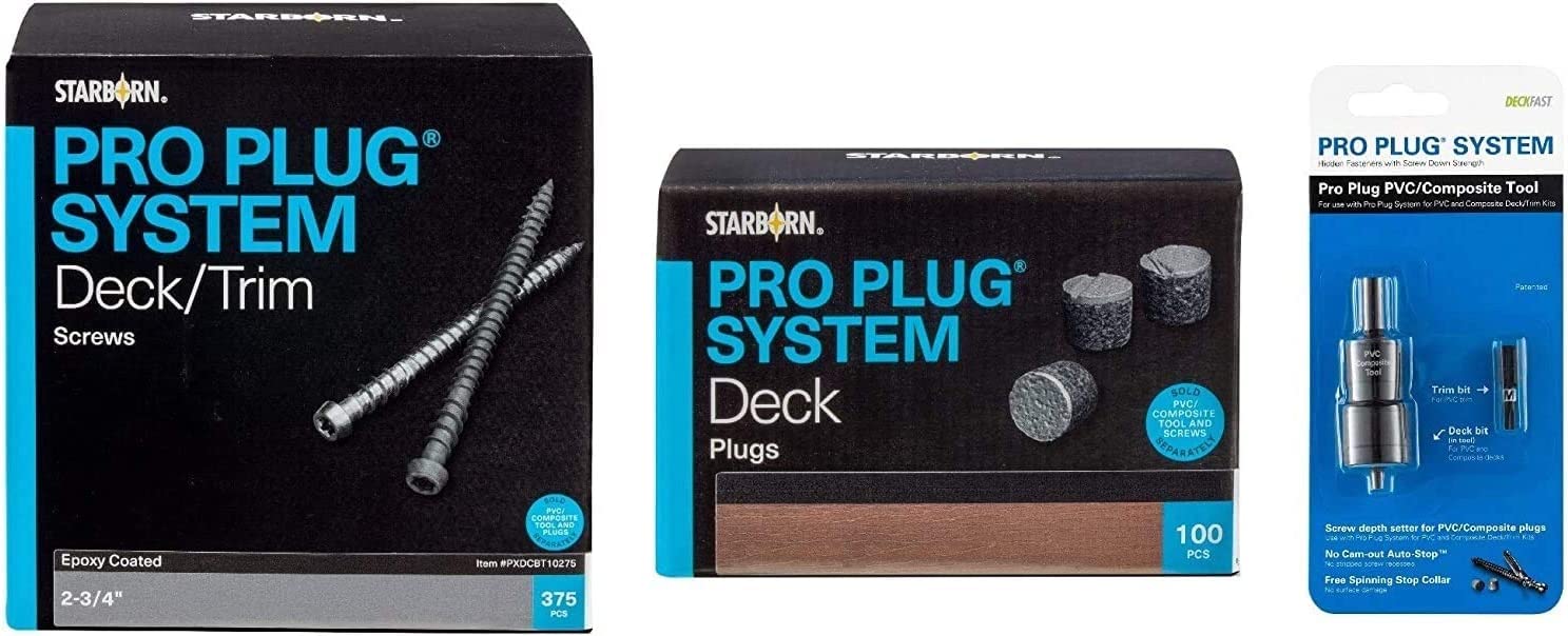 Amazon.com: Starborn Pro Plug System Kit for PVC Composite Decking ...