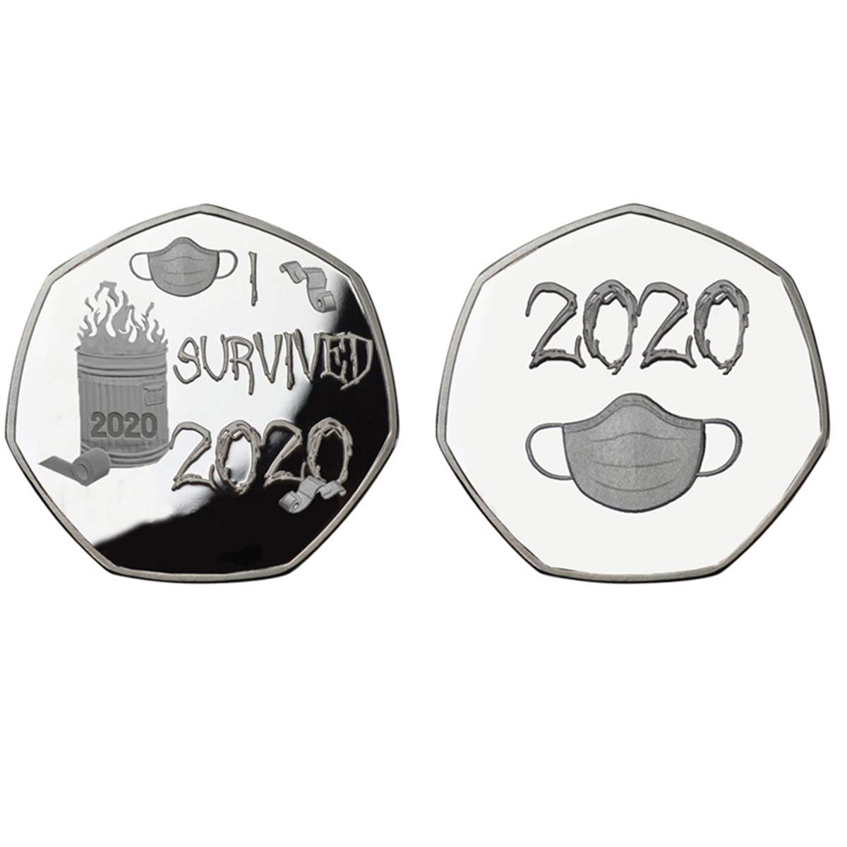 2 Pcs I Survived 2020 Lucky Coin Survivor Commemorative Coins ...