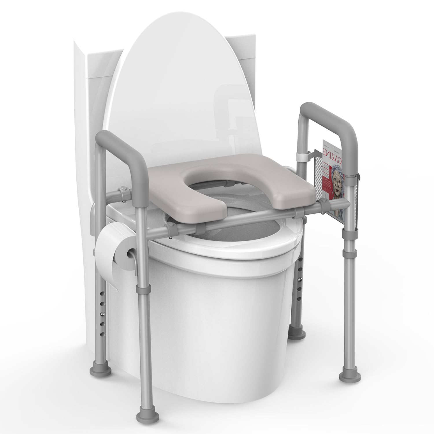 Buy Stand Alone Raised Toilet Seat - Heavy Duty 300lb Medical Raised ...