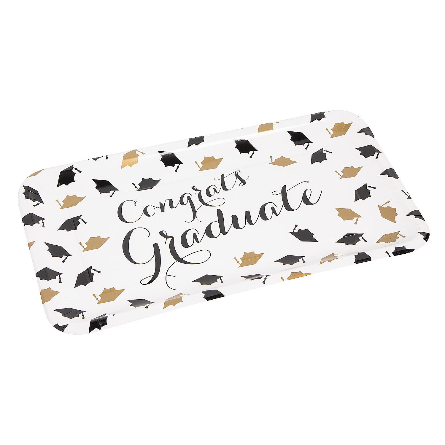 Amazon.com: Graduation Party Congrats Graduate Paper Serving Trays, 3 ...
