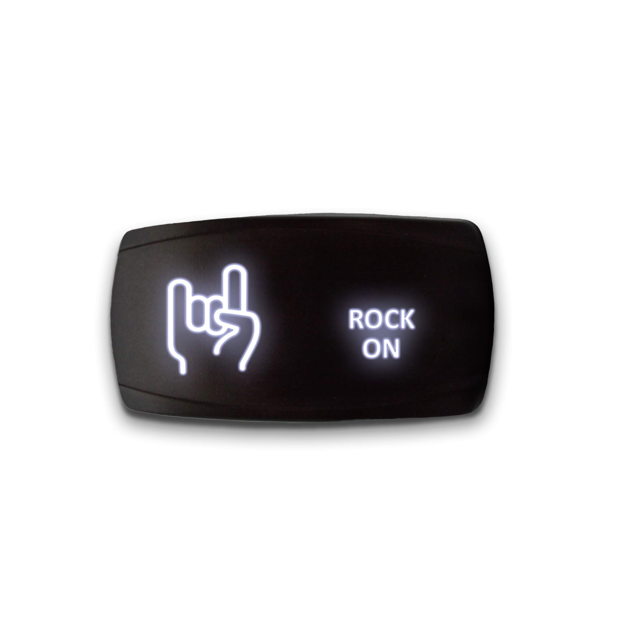 Snapklik.com : ROCK ON - White - STARK 5-PIN HORIZONTAL Laser Etched ...