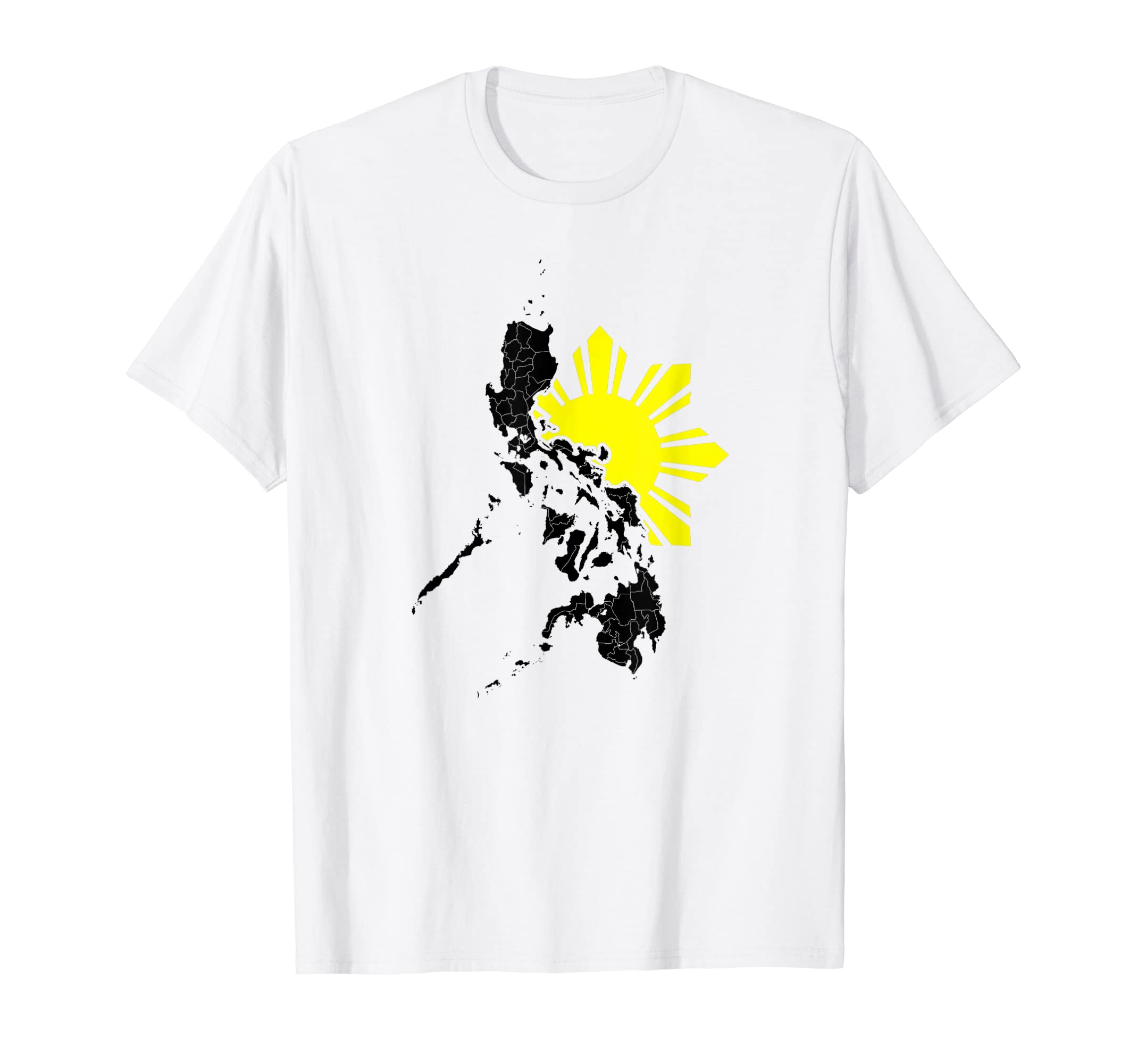 Philippine Map Map Of Philippines Philippine Map Landmarks T Shirt ...
