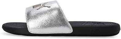 Amazon.com | PUMA Unisex Cool Cat 2.0 Metallic ShineSlide Sandal, Puma ...