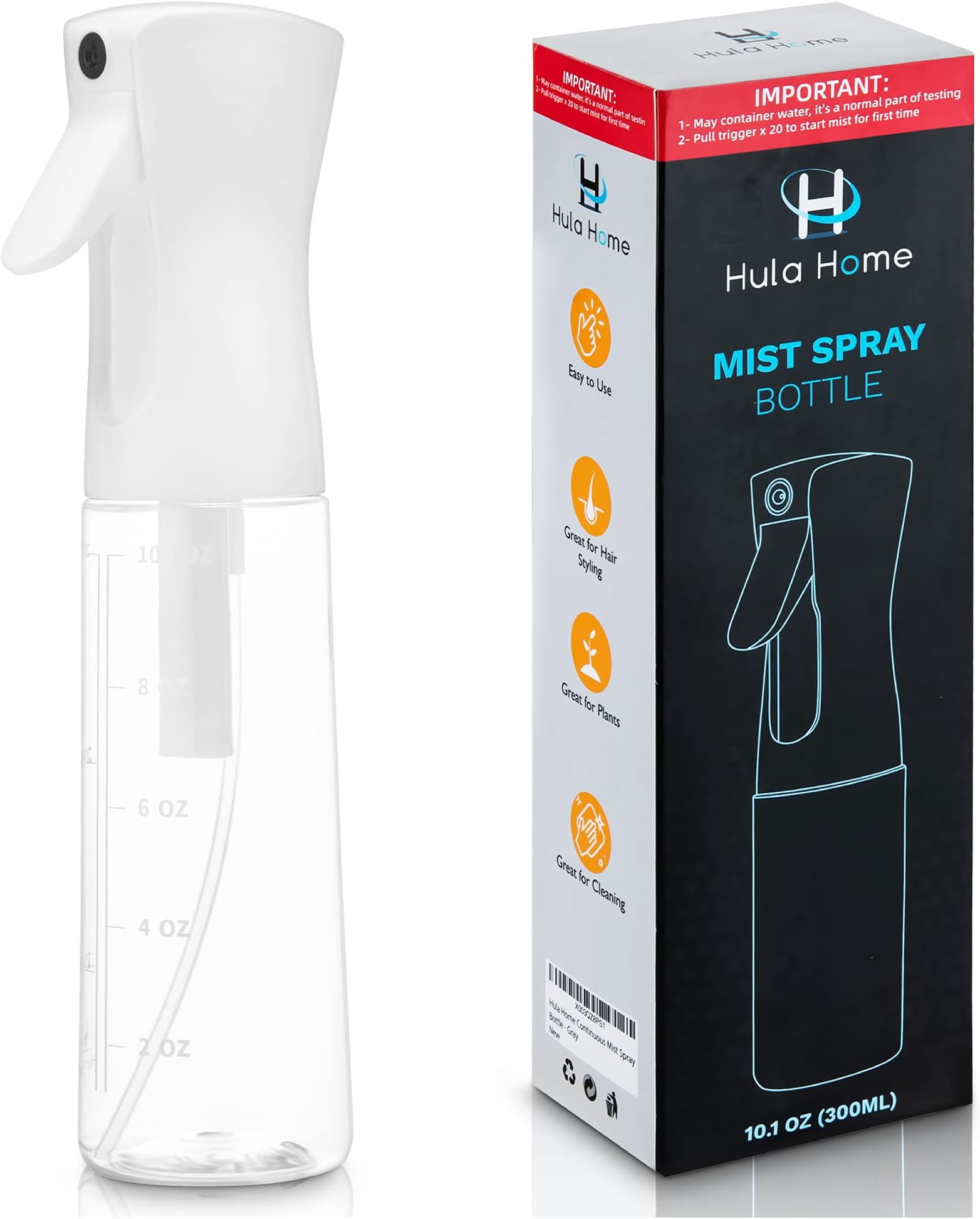 Amazon.com: Hula Home Continuous Spray Bottle (10.1oz/300ml) Empty ...