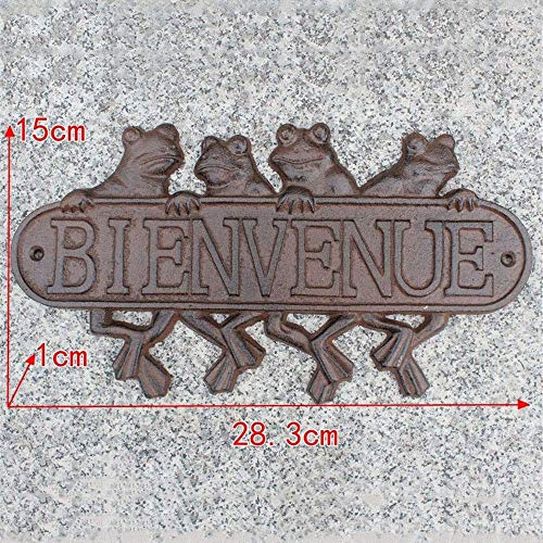 Plaque de bienvenue rustique en fonte - Plaque murale de bienvenue ...