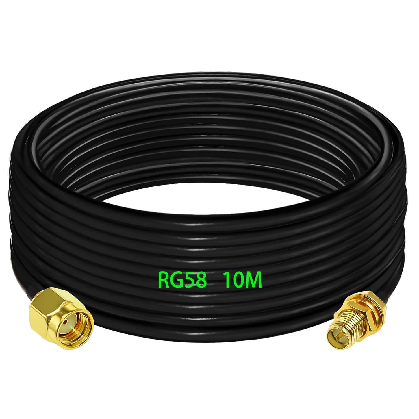 GTIWUNG Cavo Prolunga Antenna RG58, Antenna Extension Cable RP SMA 10m, RP-SMA Connettore ...