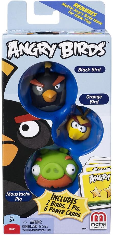 Amazon.com: Angry Birds Black Bird, Moustache Pig, Orange Bird Add-On ...