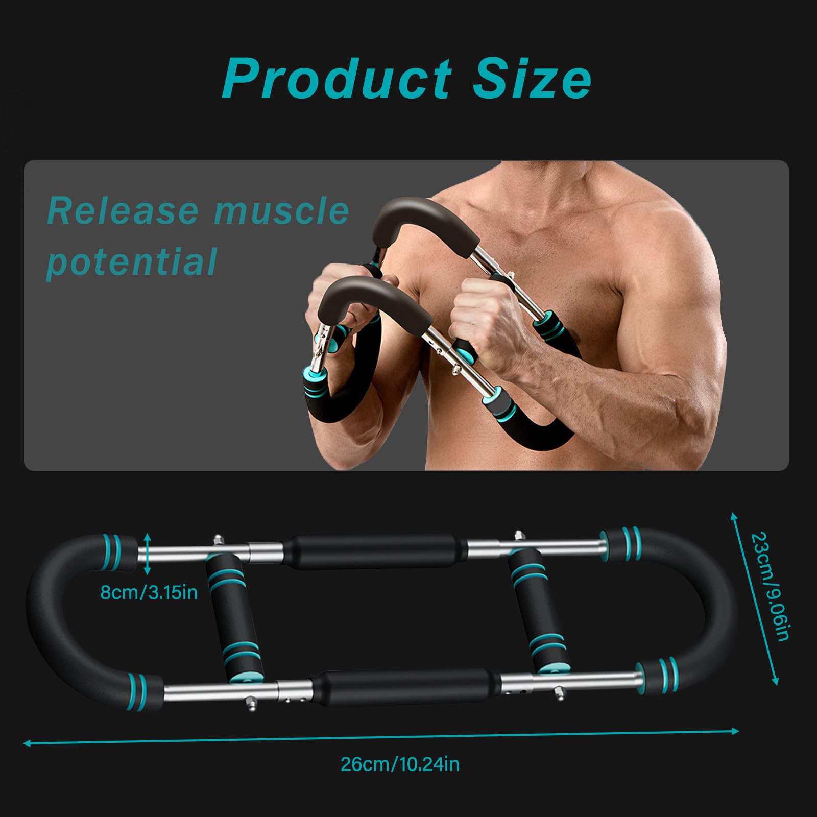 Exercise Bar Portable Home Gym Equipment Shaker Twister Arm Trainer ...