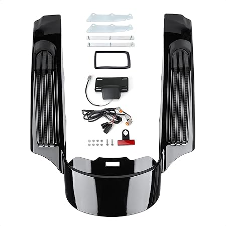Amazon.com: HDBUBALUS Motorcycle Rear Fender Fascia LED Light Fit for Harley Touring Road Glide ...