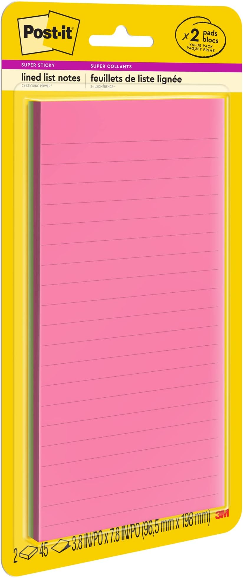 Amazon.com : Productivity Sticky Note Assortment/Set of 3 Multi-Color ...