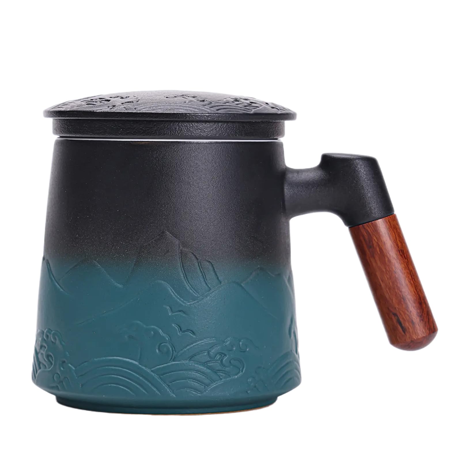 Amazon.com | Tea Cup with Infuser and Lid Microwave Safe Mug Handle ...