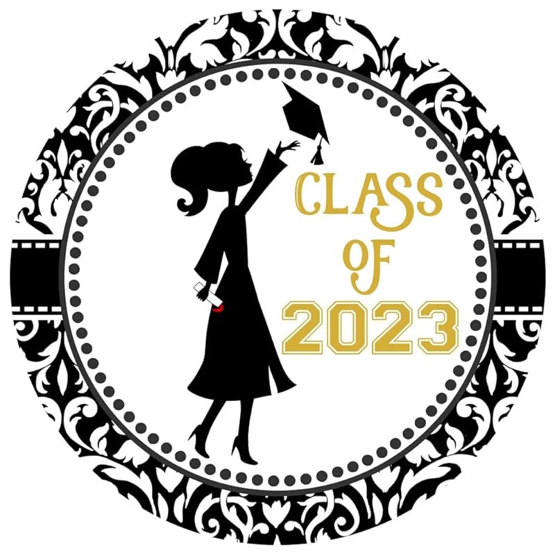 Amazon.com: Class of 2023 Graduation Sticker Labels - Girl Graduate ...