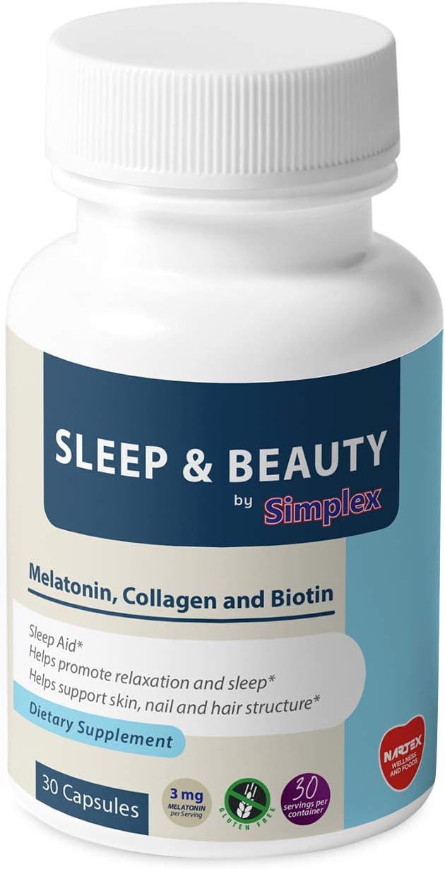 Amazon.com: Sleep and Beauty by Simplex ®. 30 Capsules. Helps Promote ...