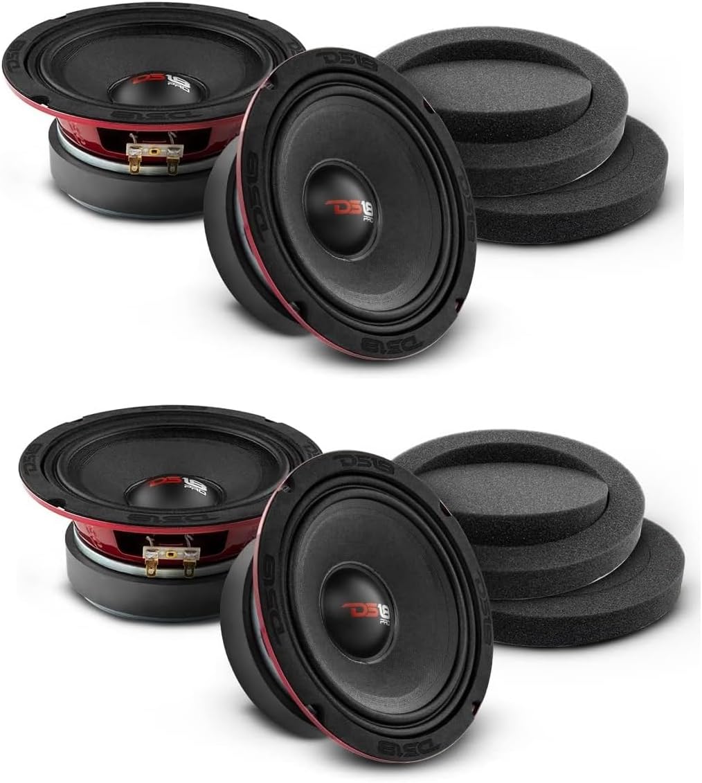 Amazon.com: DS18 4X 6.5 Midrange Speakers with 2X Pair of Fast Ring ...