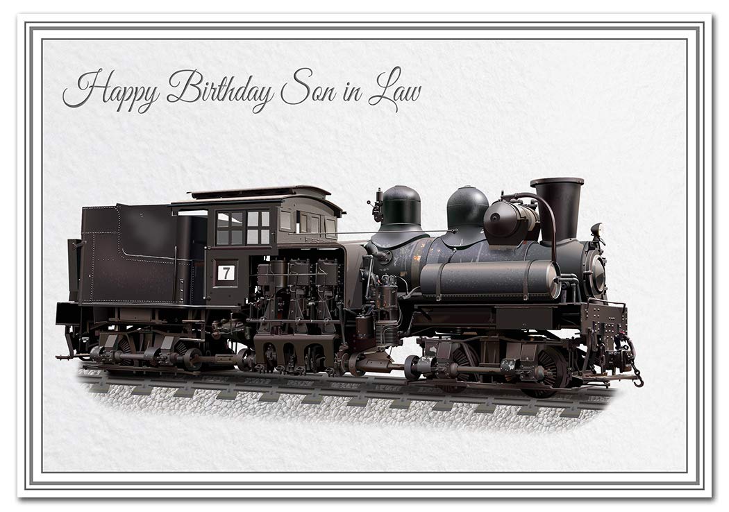 Stunning Birthday Card for Men - Steam Engine - Unusual Unique Vintage ...