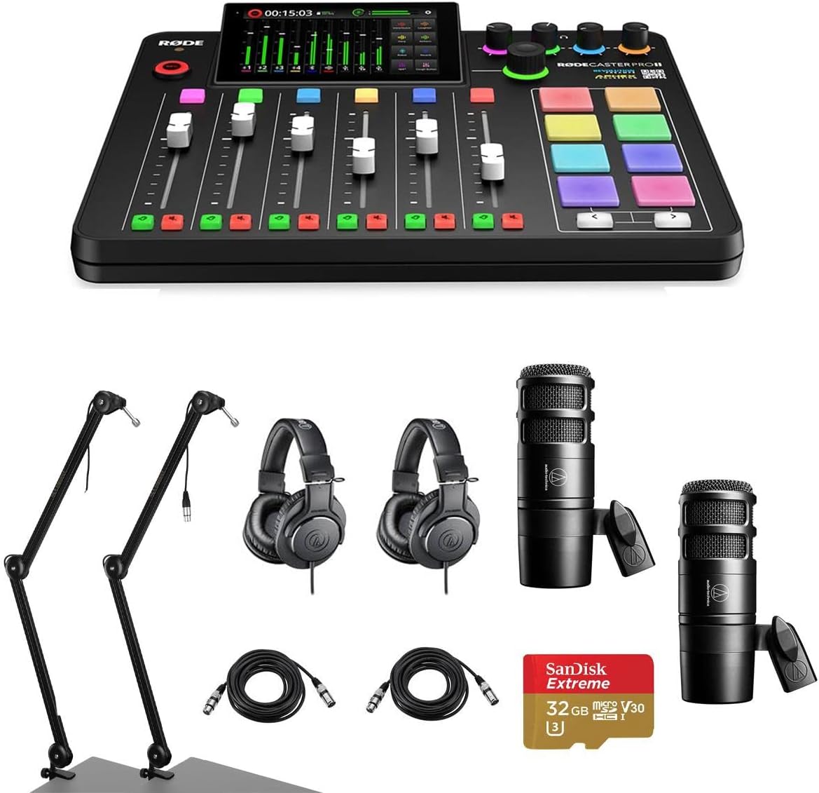 Amazon.com: Rode RODECaster Pro II Integrated Audio Production Studio ...