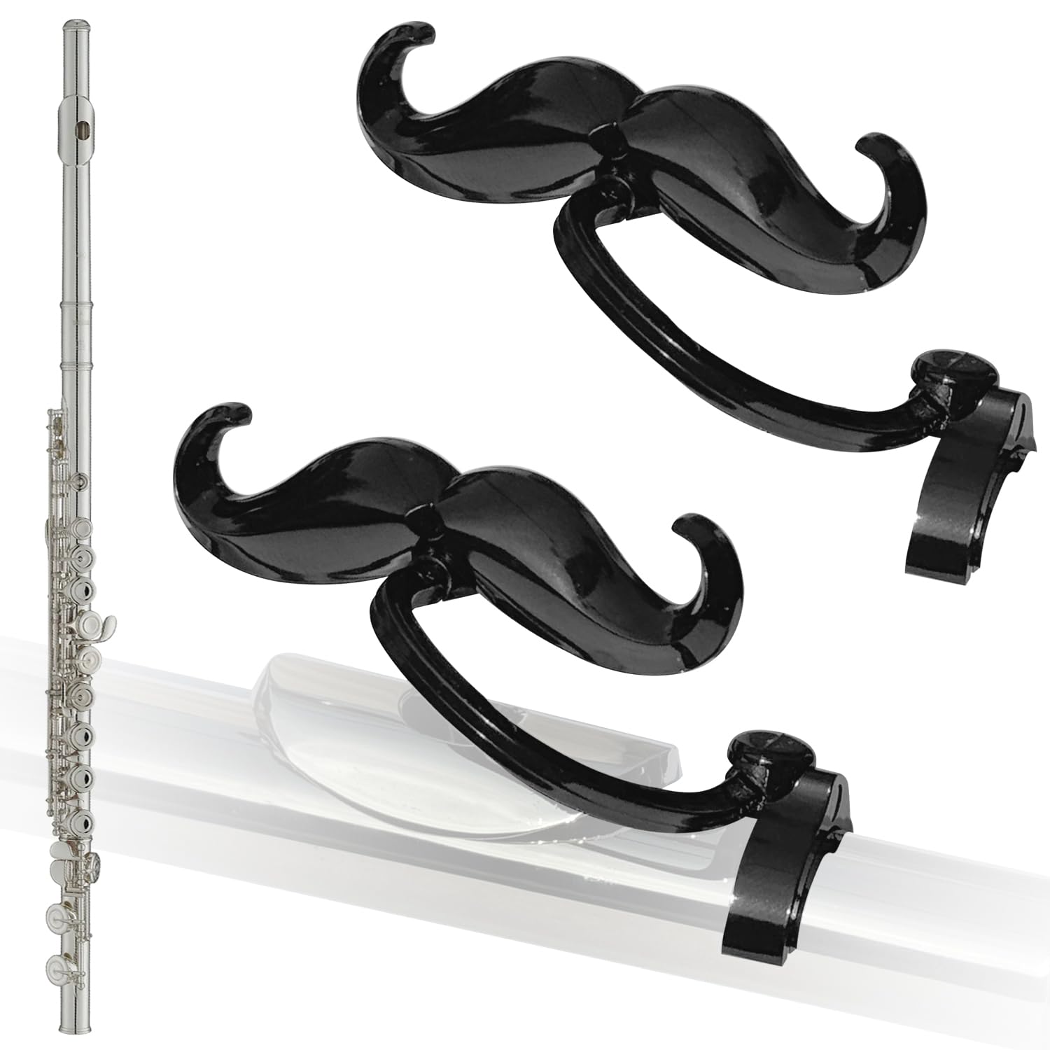 Amazon.com: [2 Pack] Clip-On Mustache For Flutes - Includes Protective ...